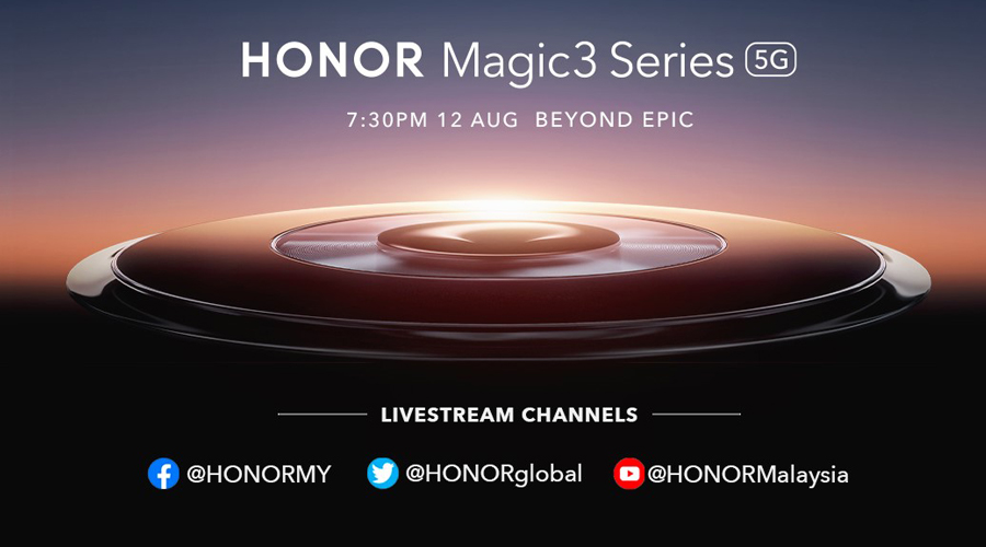 HONOR Magic3系列将于8月12日全球发布，可透过YouTube及官方Facebook观看！ - Zing Gadget