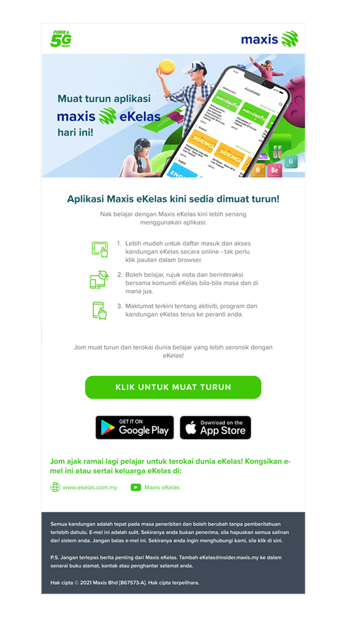Maxis推出eKelas App：高达3000种教材的网课平台，学习数学、英文、科学等知识！ - Zing Gadget